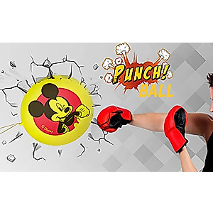 JA-RU Disney Micky & Minnie (12 Balls in 6 Packs) Punch Balls Balloons Fidget Ball Inflate & Punch Fidget Toy Inflatable Big Bounce Ball Stress Relief Punching Bag Toy for Kids. Ass-7807-6