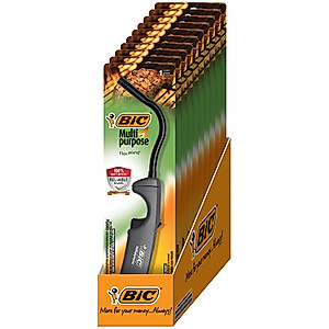 BIC Flex Wand Lighter, Assorted Handle Colors, 10-Pack