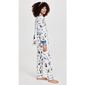 PJ Salvage Women's Loungewear Flannels Pajama Pj Set, Ivory, Large