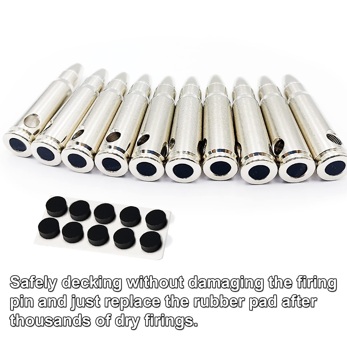 Angeebin Training Snap Caps for Dry Fire Training Dummy Rounds Practice Safe Loading Firing (7.62x39-10pcs)