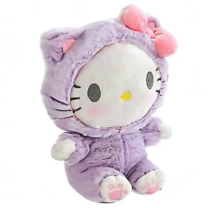 Daweiwang 25 cm My Melody Cinnamorol Kitty Soft Stuffed Plush Dolls Cute Anime Kawali Dogs Cats Decorate Bags Adult Kids Toys Girls Gift A