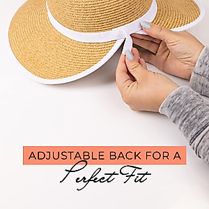 Sun 'N' Sand Women's French Laundry Sun Hat - UPF 50+ - Backless, Foldable, and Packable 4” Brim Hat - One Size in Black