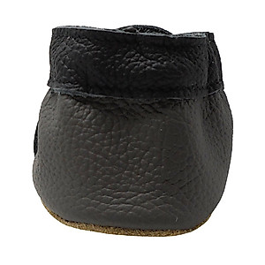 YIHAKIDS Baby Shoes Infant Toddler Soft Anti-Slip Sole Leather Moccasins Cartoon Stars Baby Slippers (6-6.5 US/6-12 Mo./5.1in, Dark Gray)