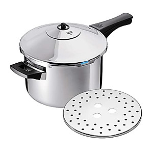 Kuhn Rikon Duromatic Stainless-Steel Saucepan Pressure Cooker - 7.4-Qt