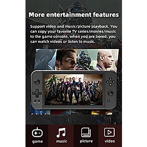 CZT 7-inch Quad-core Game Console Precise Dual Joystick Supports Multiple emulators Built-in 9000 Games Search/Favorites/Save HDMI Output mp3/mp4 Free Protection case