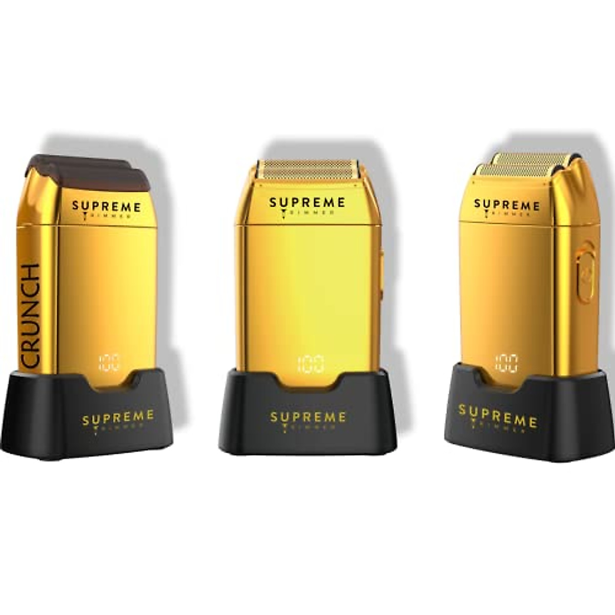 Foil Shaver by SUPREME TRIMMER - STF602 (150 Min Runtime) Wet/Dry Pro Barber Electric Razor Bald Head - Gold Crunch