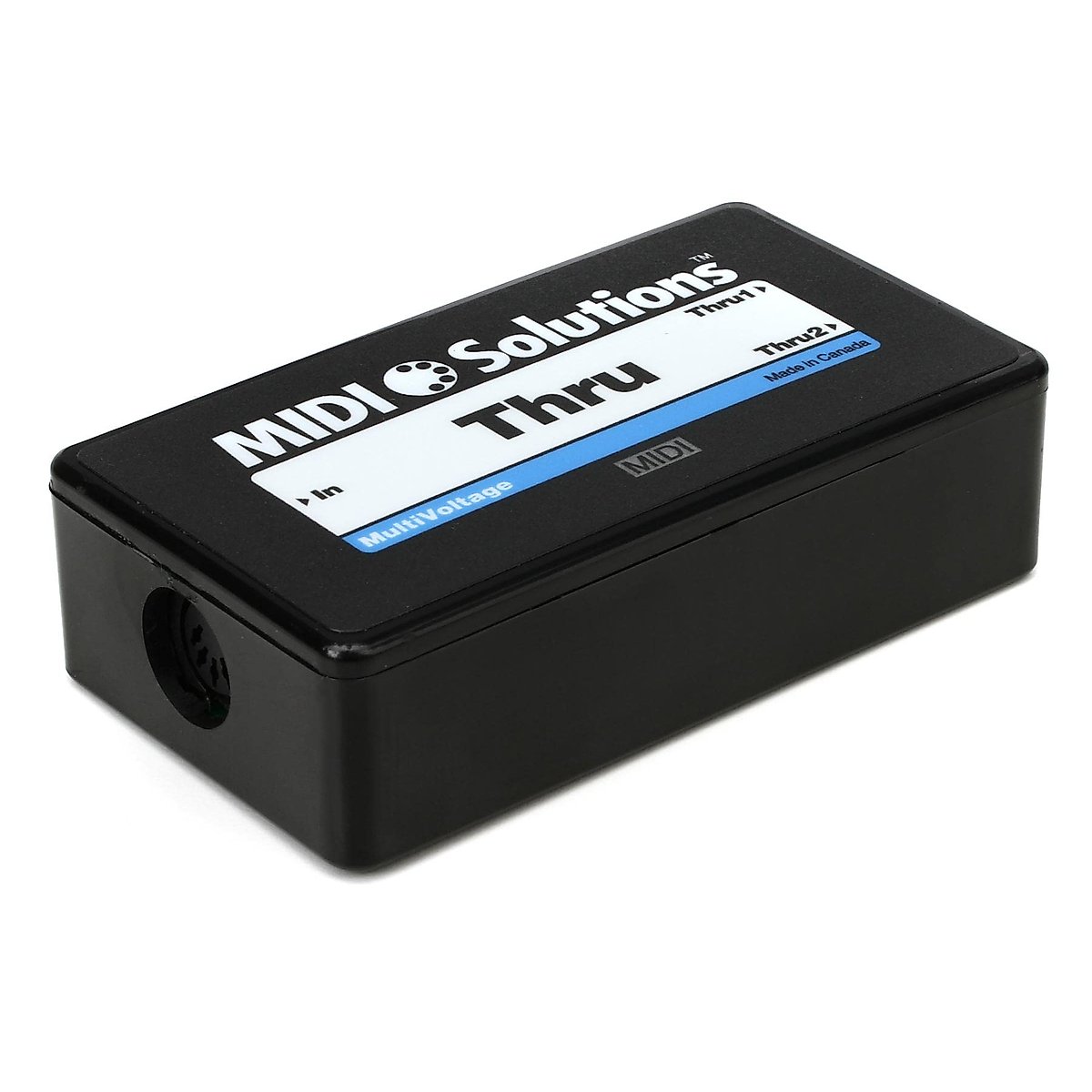MIDI Solutions MultiVoltage Thru 1-in 2-out MIDI Through Box