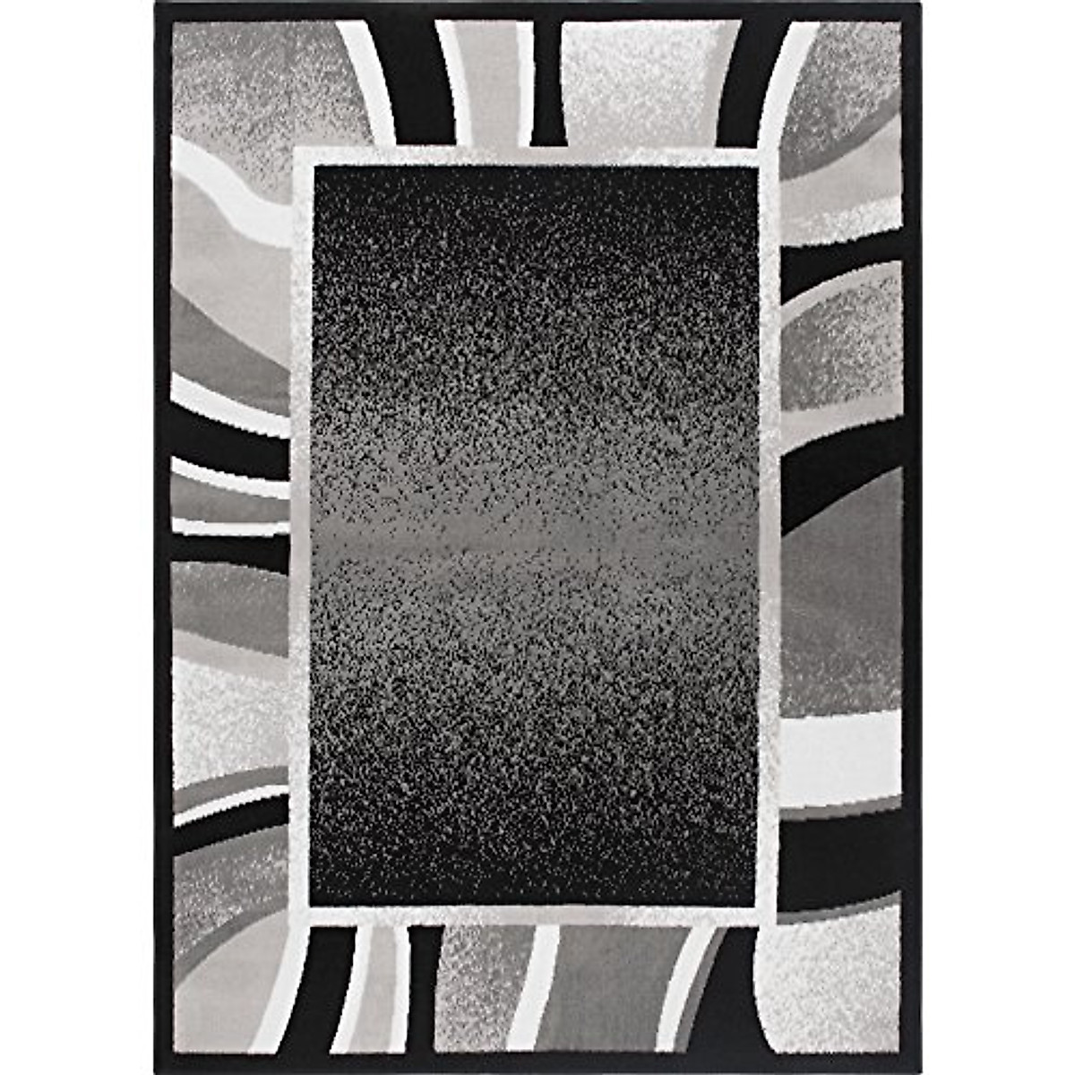 Home Dynamix Lyndhurst Rotana Modern Area Rug, Contemporary Black/Gray 7'8"x10'7"
