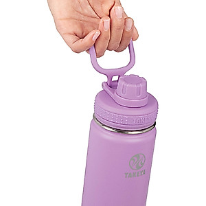Takeya Actives 24 oz Vacuum Insulated Stainless Steel Water Bottle with Spout Lid, Premium Quality, Lilac