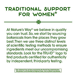 Nature's Way Red Clover Blossom Herb, Traditional Women's Health Support*, 800 mg per serving, 100 Vegan Capsules