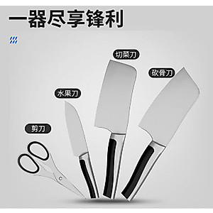 Emery whetstones can be used in kitchen knife sets, steak knives, santoku knives, sushi knives, cleavers, scissors, chisels.
