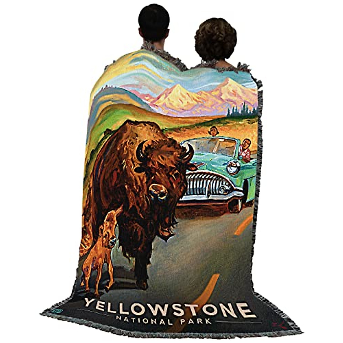 Pure Country Weavers PCW - Yellowstone National Park Blanket by Kai Carpenter - Anderson Design Group Inc - Gift Tapestry Throw Woven from Cotton - Made in The USA (72x54)