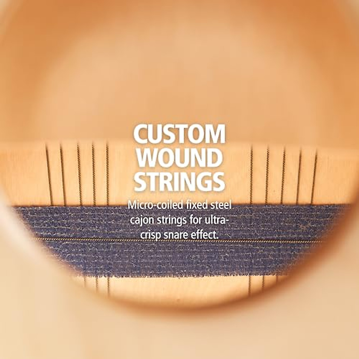 Pickup Cajon Box Drum with Snare Effect and Electronics for Amp or PA System, Artisan Edition — MADE IN SPAIN — Baltic Birch Body/Dark Olive Burst Frontplate, 2-YEAR WARRANTY