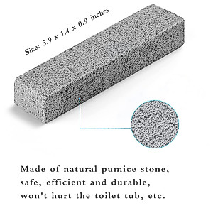 RPYUEYOU 6 Pack Pumice Stone Toilet Bowl Clean Brush, Remove Toilet Bowl Hard Water Rings, Calcium Buildup and Rust Suitable for Cleaning Toilet, Bathroom, Kitchen Sink, Grill