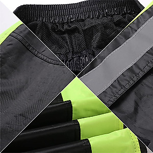 Scoyco® Motorcycle Rain Gear Jacket Coat with Pants for Man Waterproof Comfortable fit Cycling Bike (Green, L)