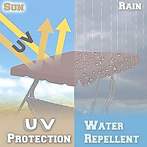 BTURYT Swing Canopy Replacement Cover, Waterproof 2/3 Seater Patio Swing Canopy Cover,Sun Shade Replacement Canopy Top Cover for Garden Outdoor Swing(top Cover only)