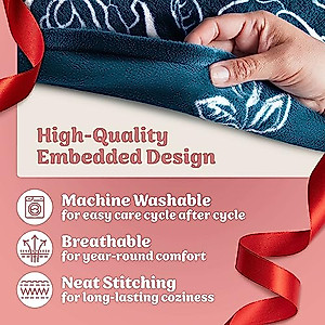 ButterTree Gifts for Aunts, Aunt Blankets from Niece, Gift for Aunt, Auntie Gifts, Auntie Gifts from Nephew, Blanket for Aunt, Auntie Gifts from Niece in Coral Blue 65"x50"