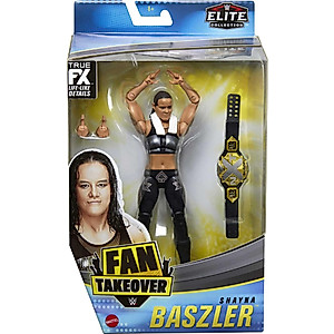 Mattel WWE Shayna Baszler Fan TakeOver 6-in Elite Action Figure with Fan-voted Gear & Accessories, 6-in Posable Collectible Gift for WWE Fans Ages 8 Years Old & Up