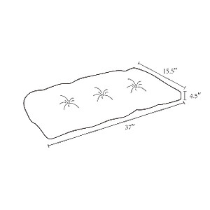 COZPLEN Non Slip Bench Cushion Tufted Universal 37x15.5 inch, Light Khaki