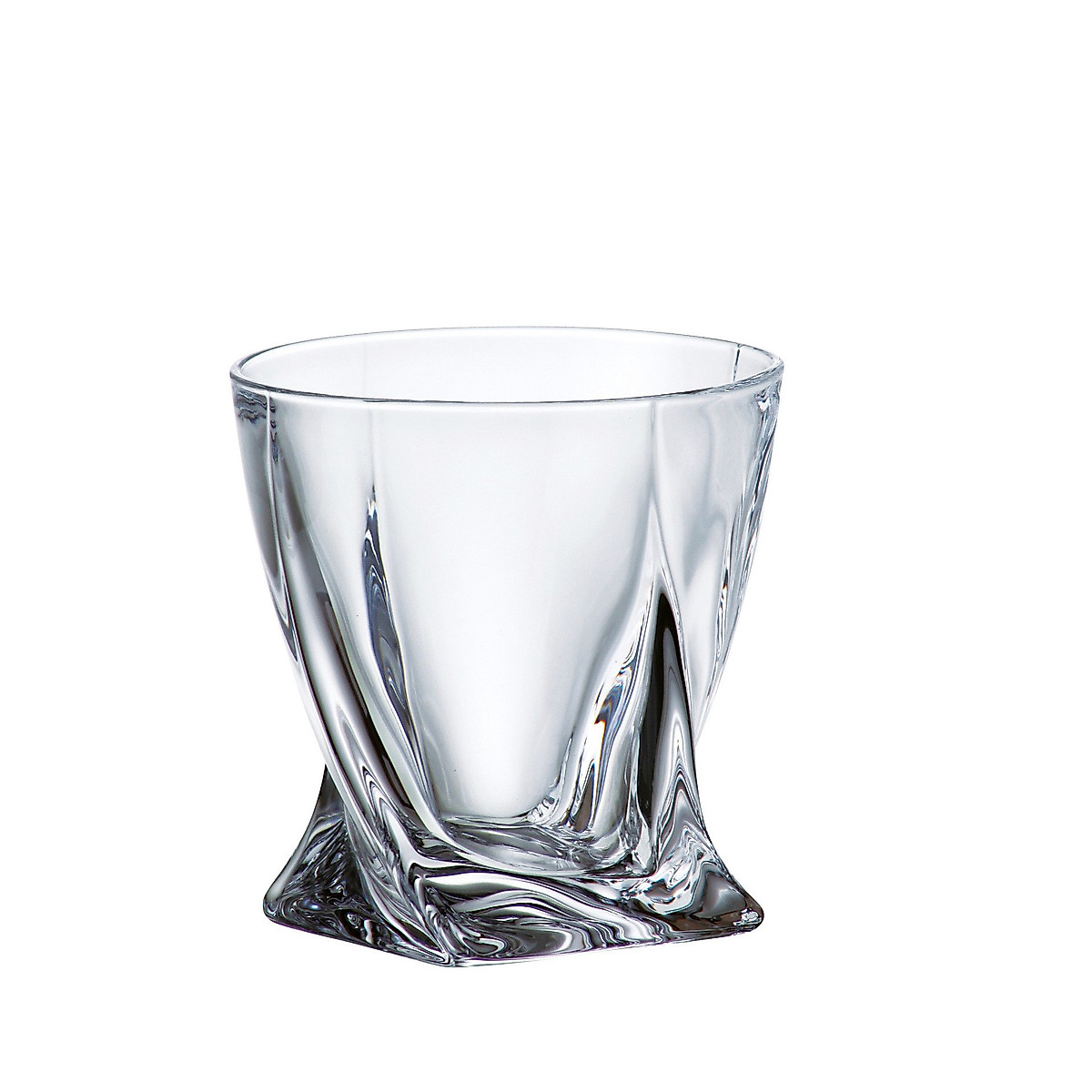 Barski, European,Glass, Crystalline, Old Fashioned Tumbler Glasses With A Twist on the Bottom, 11.5 oz, Made in Europe, Set of 6