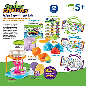 Learning Resources Beaker Creatures Alien Experiment Lab, 18 Piece Set, Ages 5+,Science Exploration, Science Kit for Kids, Fun Science Experiments for Kids