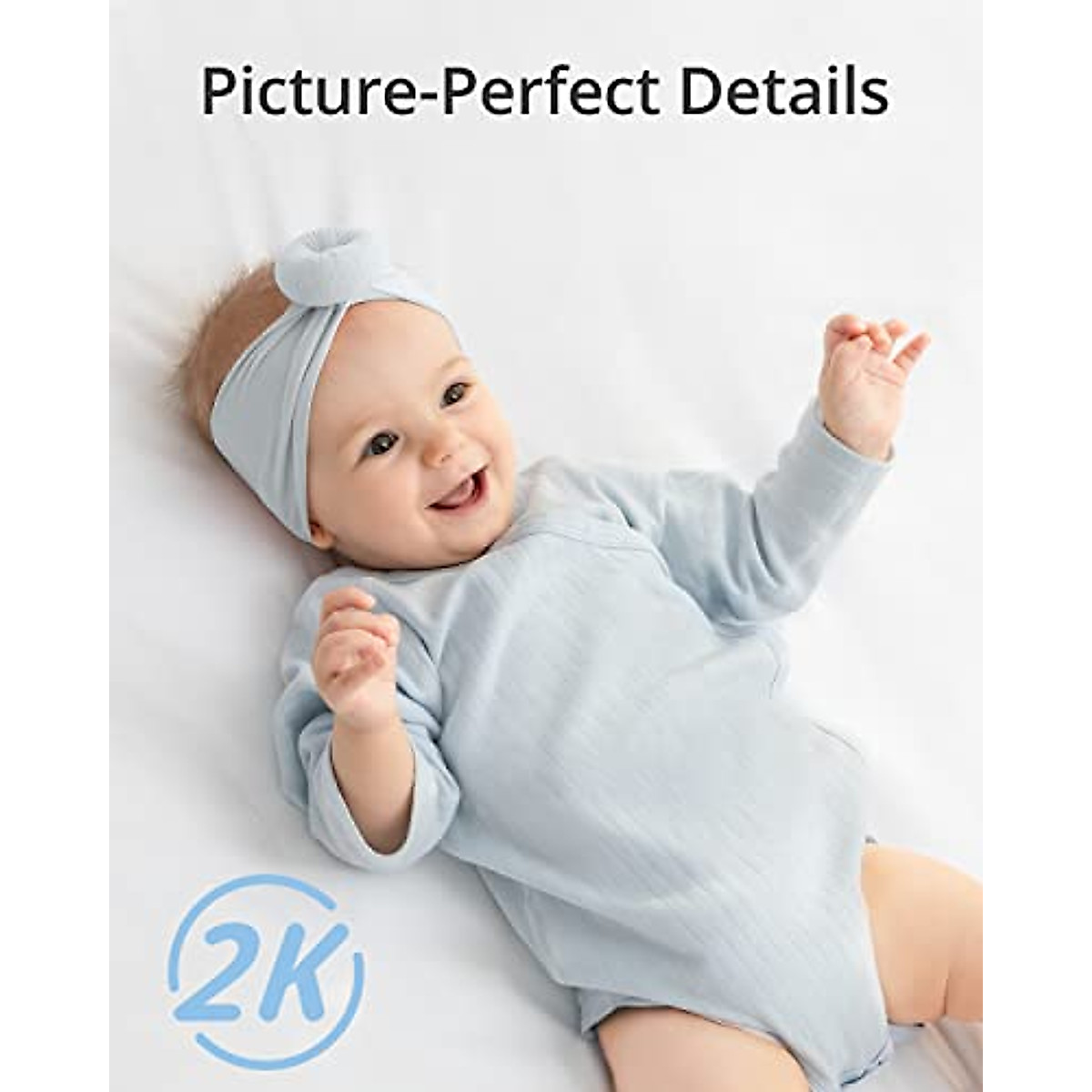 eufy Security Baby Monitor 2 with Wi-Fi, Security Camera, 2K Resolution with Pan & Tilt, AI Cry Detection Night Vision, Sound and Room Temperature Detection, Baby Camera Monitor, Requires 2.4GHz Wi-Fi