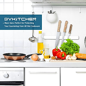 BYKITCHEN Pan Pot Protectors, Pan Protector with Stars and Moons, Set of 12 and 3 Different Sizes, Larger&Thicker Gray Pan Separators/Pot Protectors for Stacking and Protecting Your Cookware