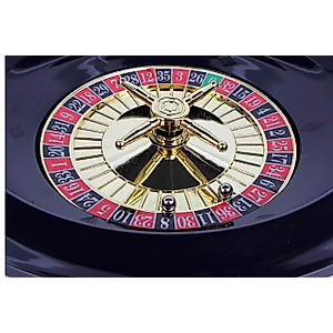 Leather&Arts 10 Inch Roulette Set Casino Game Kit Contains Plastic Roulette Wheel,Chips,Playing Cards,Felt Layout