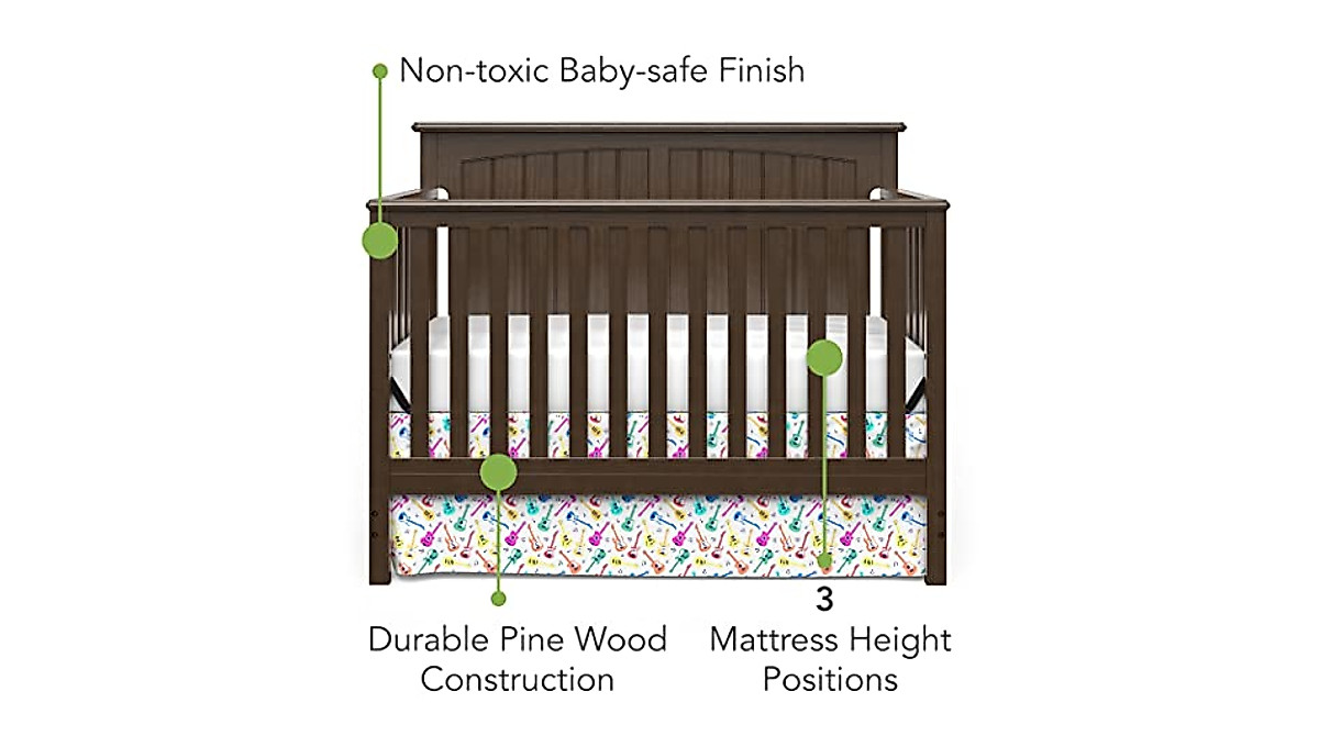 Child Craft Sheldon 4-in-1 Convertible Crib in Slate