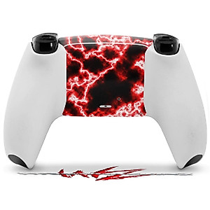 WraptorSkinz Skin Wrap compatible with Sony PS5 DualSense Controller Electrify Red (CONTROLLER NOT INCLUDED)