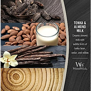 WoodWick Ellipse Candle, Tonka & Almond Milk, 16 oz.