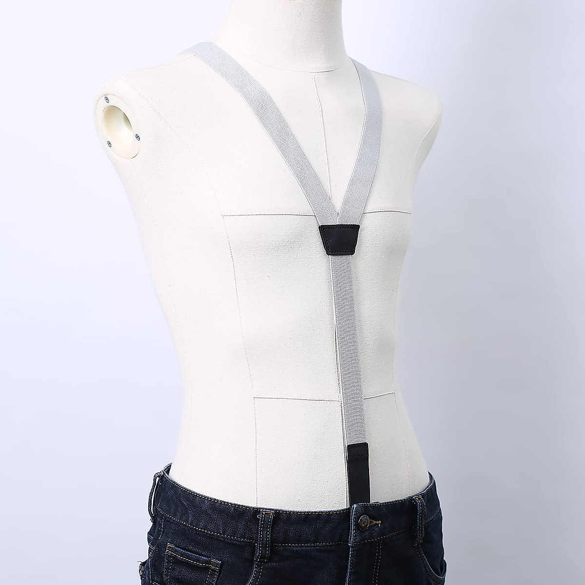 PAHVRION Y Back Hidden Suspenders for Men, Invisible Suspender for Untucked Men Adjustable Under the Shirt Suspenders