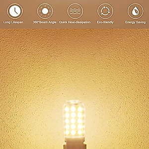 GY6.35 G6.35 AC/DC12V LED Bulb 4W Equivalent to 35-40W GY6.35 Halogen T4 JC Type Bi-pin Base Warm White 2700K, Non-dimmable, Pack of 5