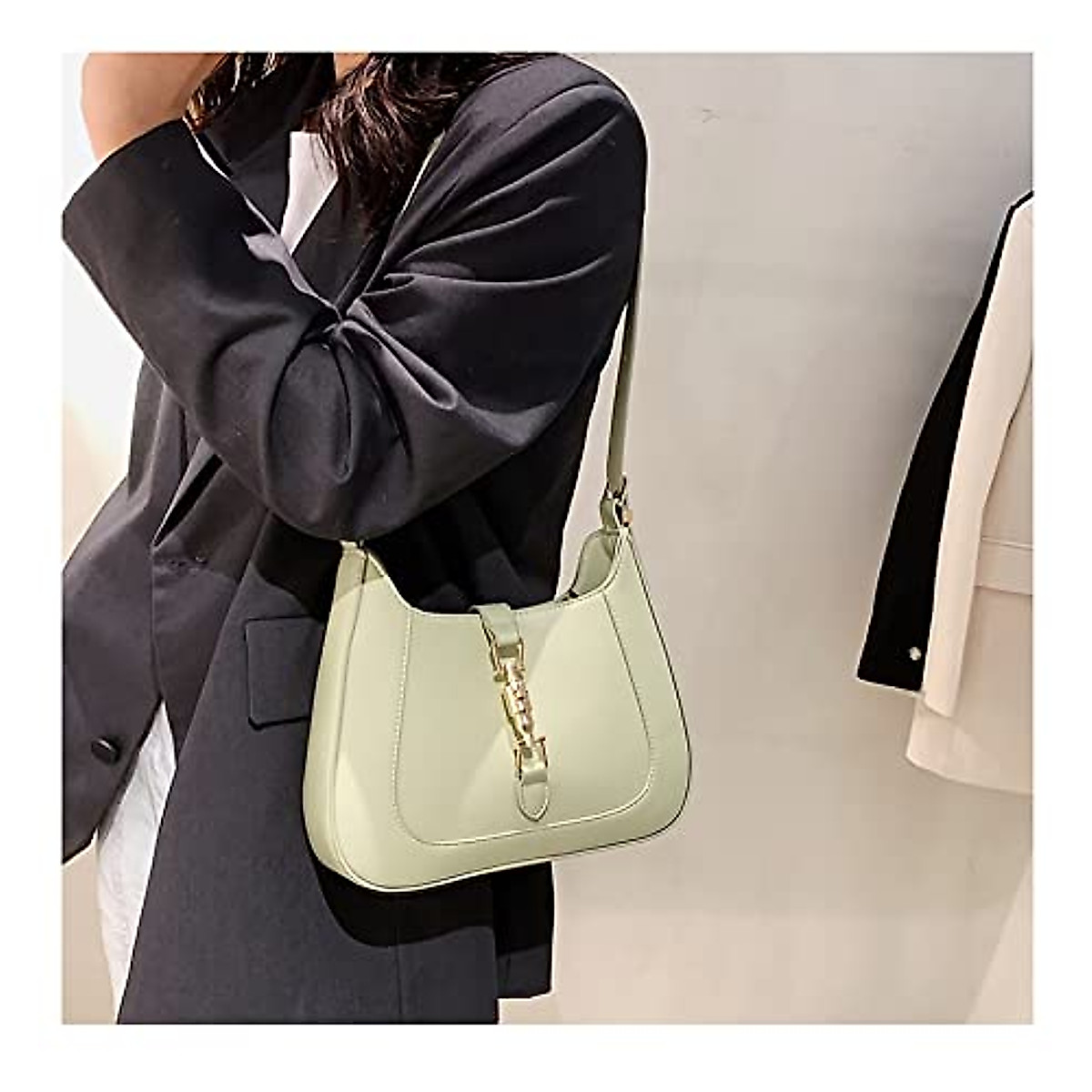 FVGWTVS Ladies Shoulder Bag Underarm Pu Messenger Bag Ladies Handbag Messenger Bag Fashion Bucket Bag