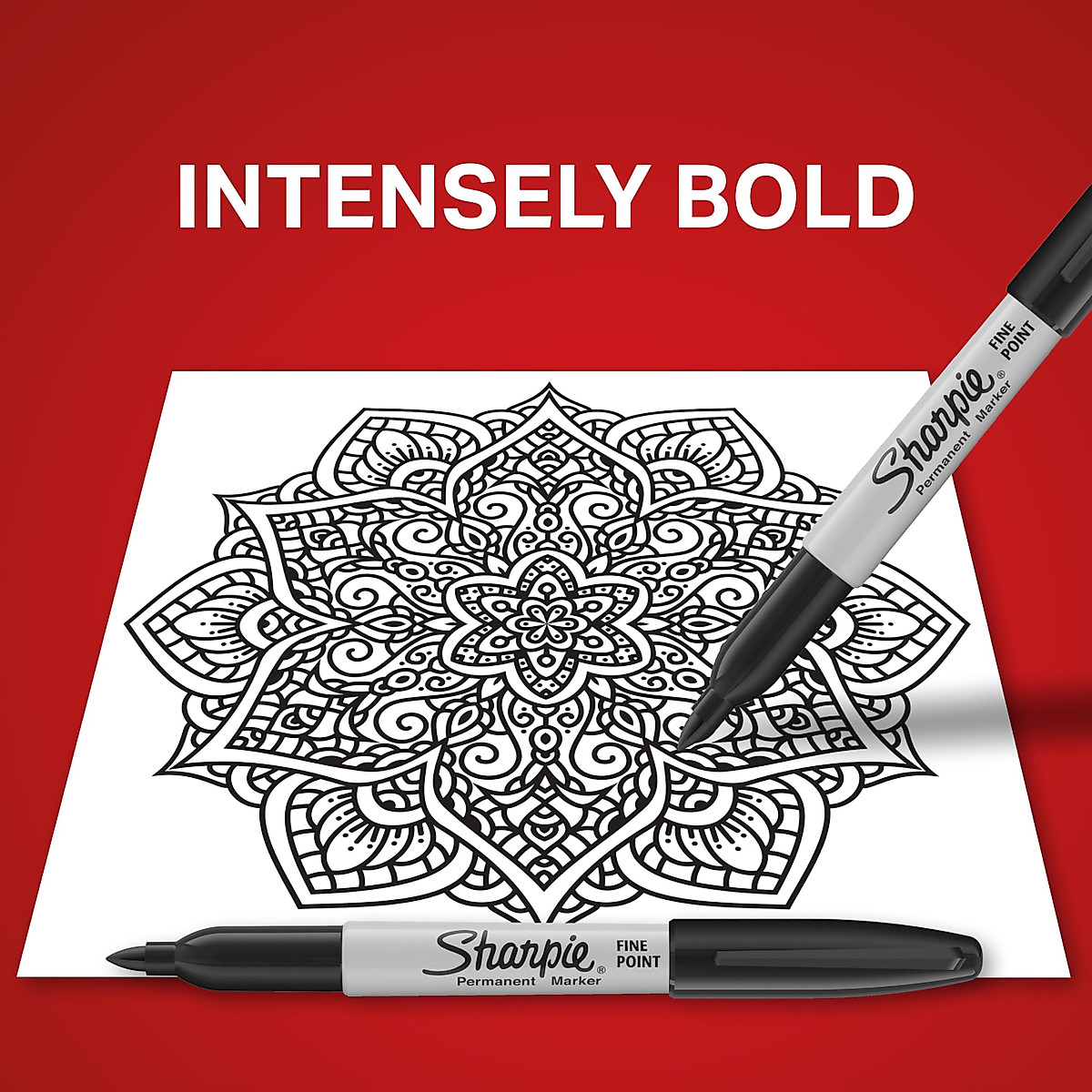 Sharpie Permanent Markers, Fine Point, Black, 12 Count