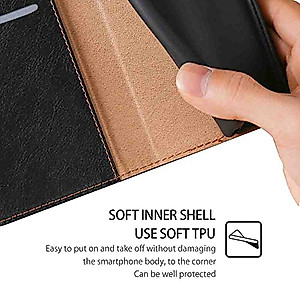 BANLEI2U Phone Cover Wallet Folio Case for Oppo Reno 6 PRO Plus 5G, Premium PU Leather Slim Fit Cover for Reno 6 PRO Plus 5G, Good Touch, Black