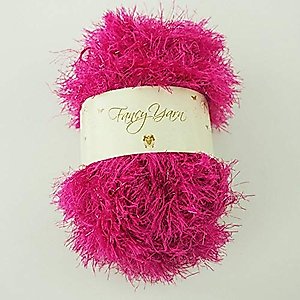 Fuchsia - Fuzzy Fancy Yarn Ball, 57-Gram, 64 Yards - Closeout
