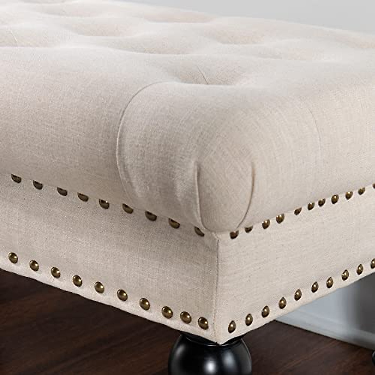 Linon Isabelle Bed Bench, 62-Inch, Dark Espresso Finish