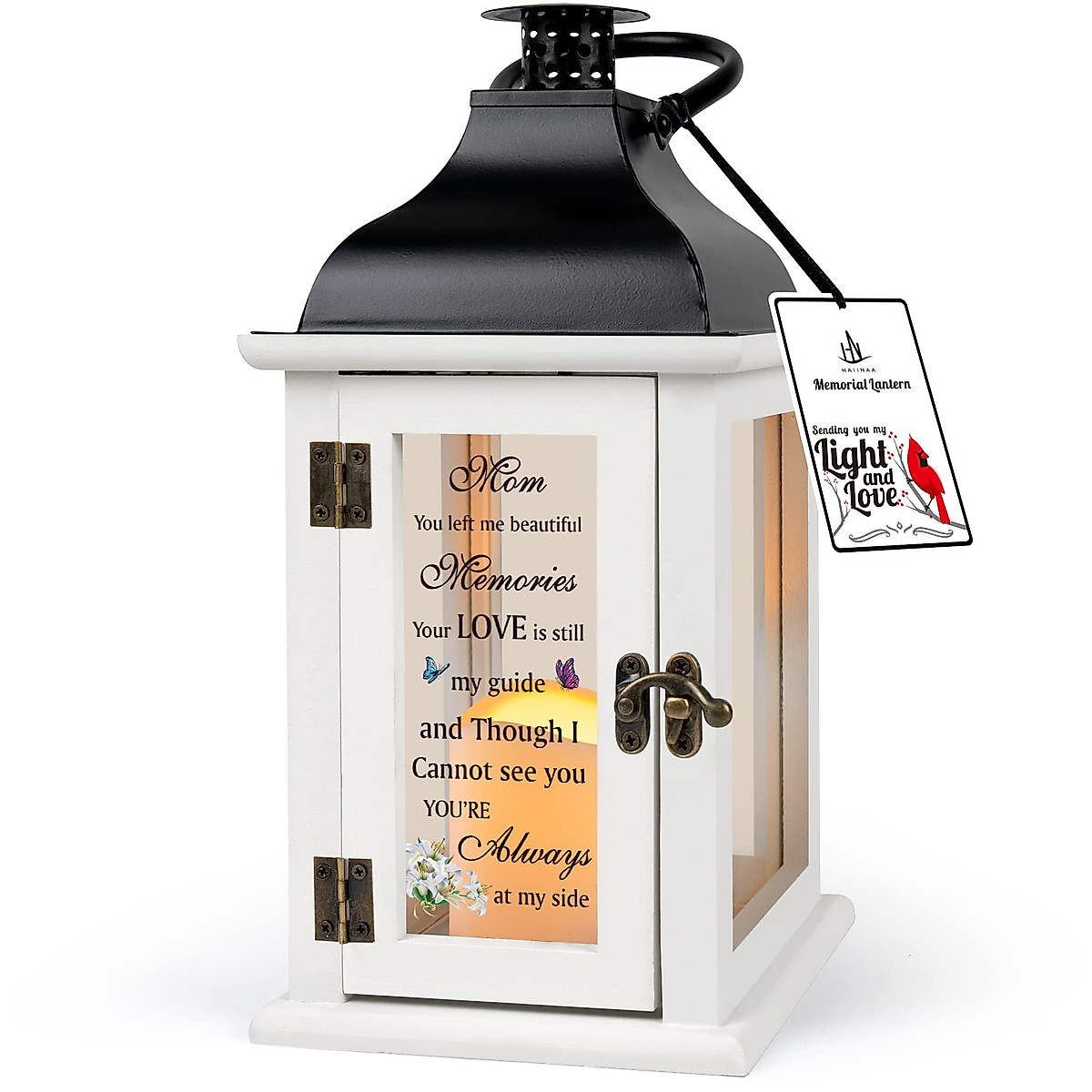 Memorial Lantern - Bereavement Sympathy Gifts for Loss of Mother Memorial Gifts for Loss of Mother Thoughtful Funeral Gifts for Loss of Mother Remembrance Gifts for Loss of Loved One