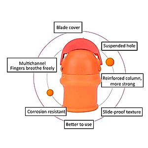 Ozgkee Multifunctional Garden Thumb Knife Fruits Vegetables Picking Silicone Thumb Knife(Large Thumb Knife + 5 Rubber Sleeves)