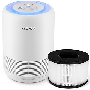 Slevoo HEPA Air Purifiers for Bedroom with Filter Replacement, H13 True HEPA Air Purifier for Home with Aromatherapy, Timer, 99.97% Effectively Clean Smoke, Dust, Pollen, Pet Dander, Odors