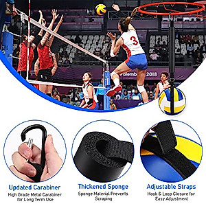 TOBWOLF Volleyball Spike Trainer, Volleyball Spike Training System for Basketball Hoop, Volleyball Equipment Training Aid Improves Serving, Jumping, Arm Swing Mechanics and Spiking Power