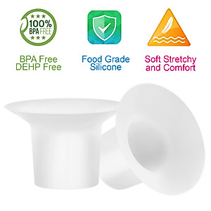 LOZAEVE 17mm Silicone Flange Insert, Reduce 24mm Flange Tunnel Down to 17mm, Medela, for Spectra, Momcozy S9 S10 S12 Pro, Paruu P10 R12 P3, kmaier, TSRETE, MomMed, NaNaLazy, NIRGU, Onlyeah, MomWills