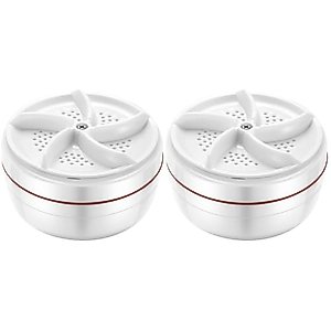 2pcs Mini Washing Machine Mini Washer Lavadora Mini Portable Washing Machine Travel Washer Portable Dishwasher Portable Washers Clothes Washer Portable Washer Machine Plastic White Yardenfun