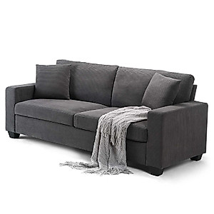 GAOMON Couch for Living Room 83-inch Comfy Sofa Couch 3 Seater Couch Modern Sofa with Deep Seat for Bedroom Apartment Home Office (Corduroy)