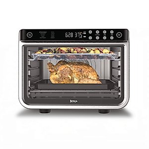 NINJA DT201 Foodi 10-in-1 XL Pro Air Fry Digital Countertop Convection Toaster Oven with Dehydrate and Reheat, 1800 Watts, Stainless Steel Finish (Renewed)