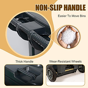 30L/50L/80L/100L/120L/240L Outdoor Garbage Cans With Lids And Wheels, 32 GAL Heavy-Duty Wheeled Trash Can With Lid, For Restaurants/Hospitals/Offices/Back Of House/Warehouses/Home(Red,30L)