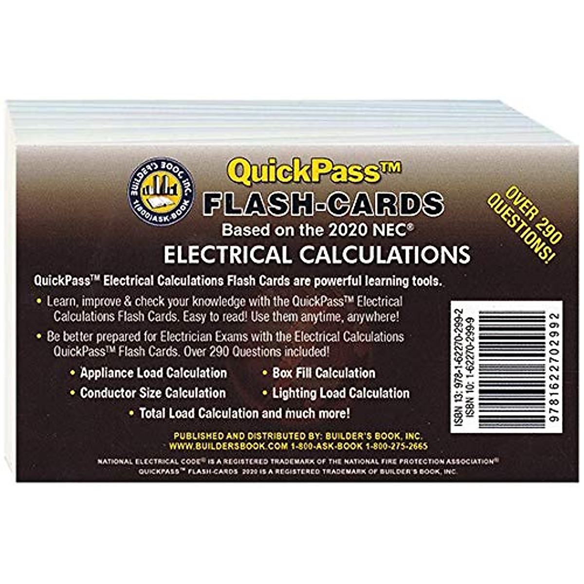 2020 Electrical Calculation QuickPass Flash-Cards
