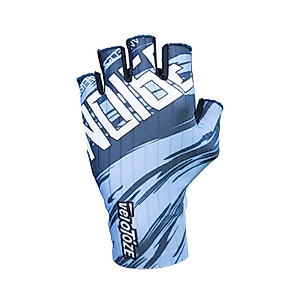 veloToze Aero Cycling Gloves Gel Padded Palm for Comfort - Aero Fabric Reduces Drag - Gloves for Men and Women’s Bike Racing (White, Large)