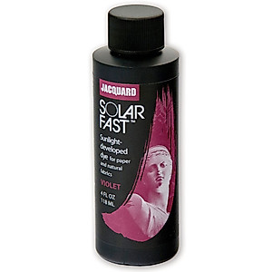 Jacquard SolarFast Dye - 8oz - Violet - Create Remarkably Detailed Photographs, Photograms, and Shadow-Prints on Paper or Fabric - Made in USA